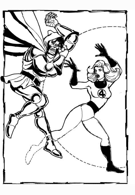 Invisible Girl Vs Dr Doom In W Bos June 2007 Fantastic Four Comic